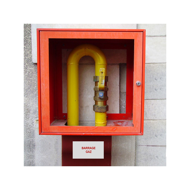Plaque réglementaire Barrage Gaz PVC · Aluplex