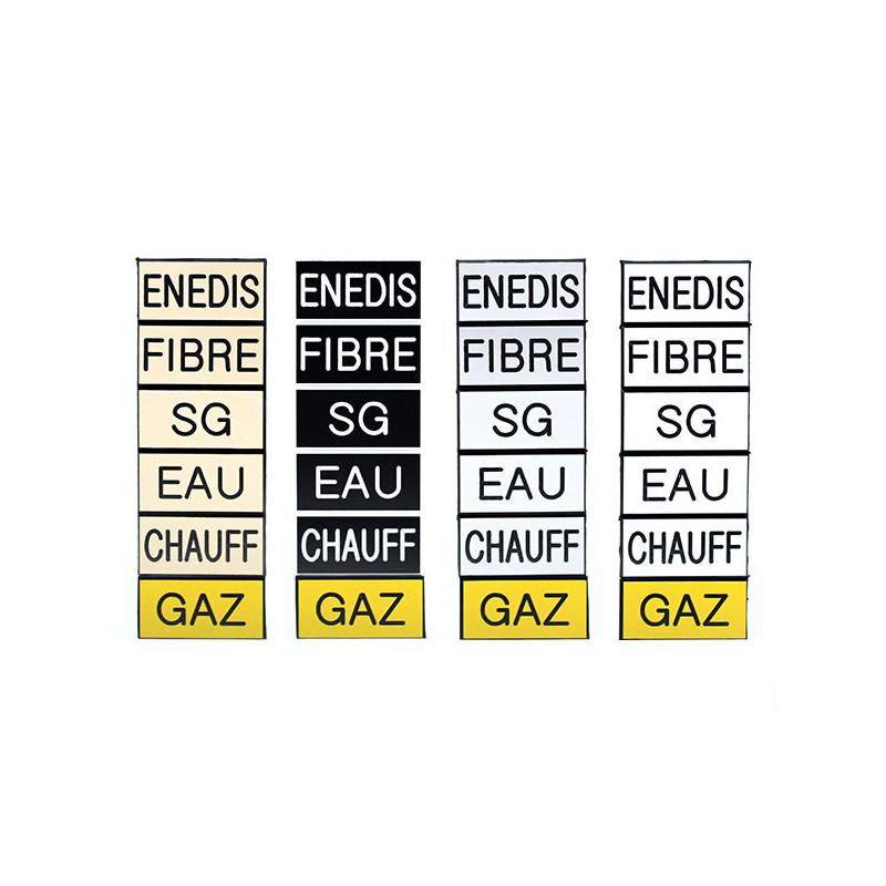 Lot de 6 étiquettes gaine technique sécables | Aluplex