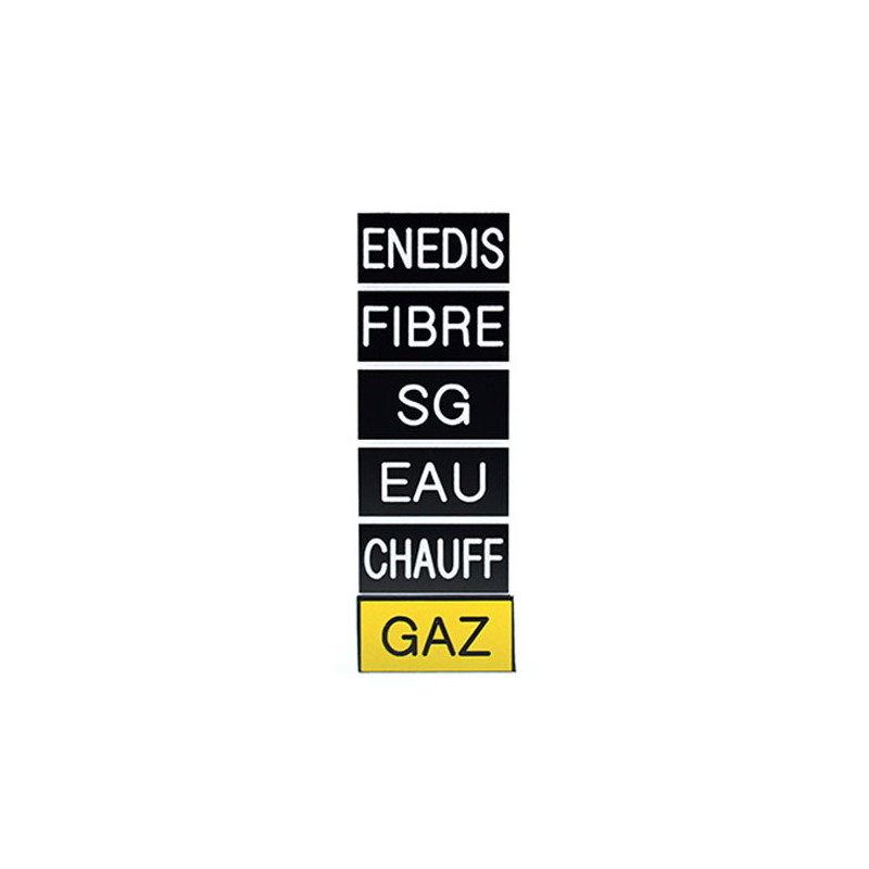 Lot de 6 étiquettes gaine technique sécables | Aluplex