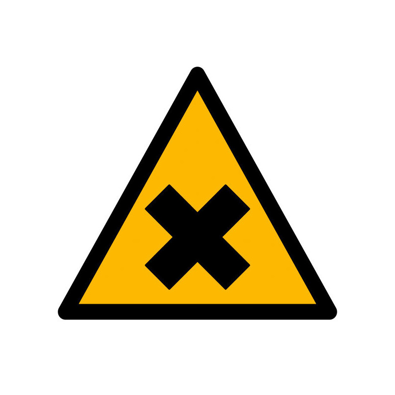 Pictogramme danger produit nocif ISO 7010 pour signalétique sécurité.
