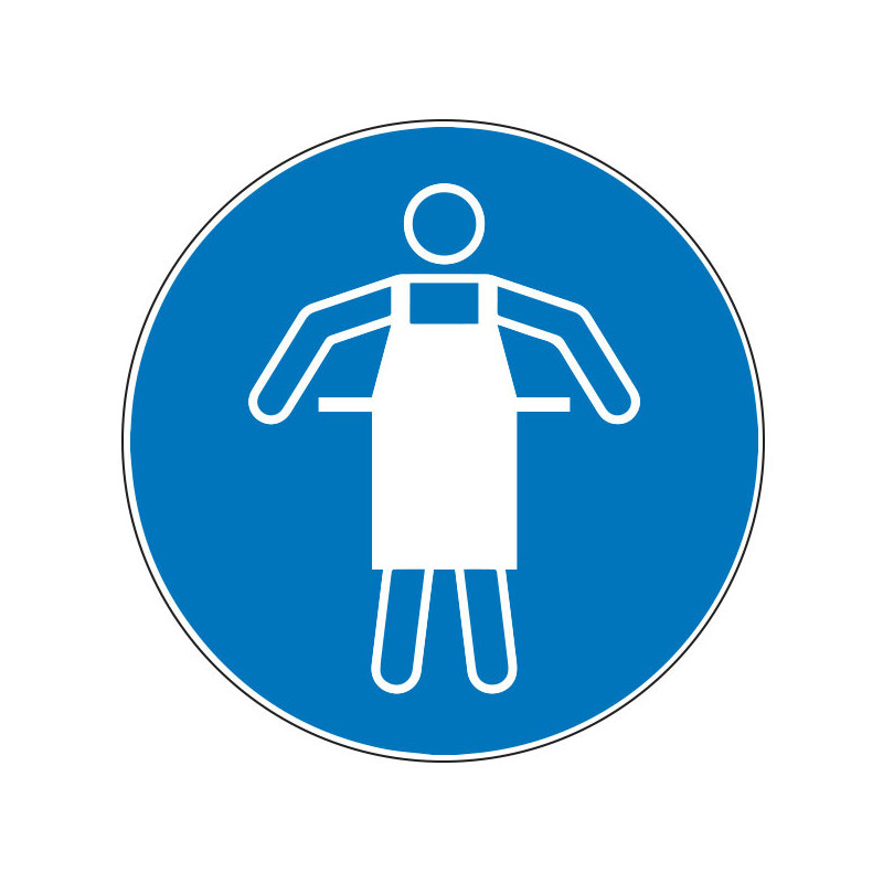 Pictogramme obligation Tablier de protection iso 7010 pictogramme