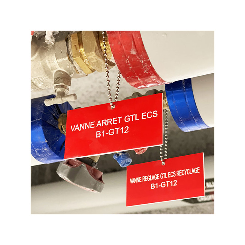 Étiquette gravée laser sur mesure 2 lignes | Aluplex