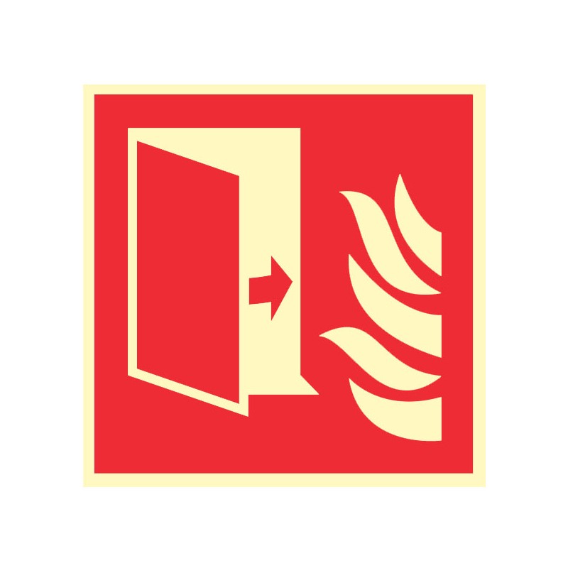 Pictogramme incendie Porte coupe-feu F007 - Photoluminescent iso 7010 ...