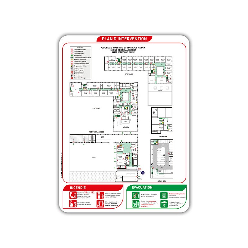 Plan d'intervention Forex 3 mm NF X 08-070 | Aluplex